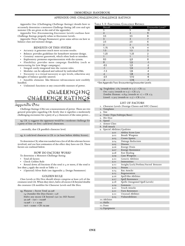 Upper Krust's Challenging Challenge Ratings v5 | PDF | Dungeons ...