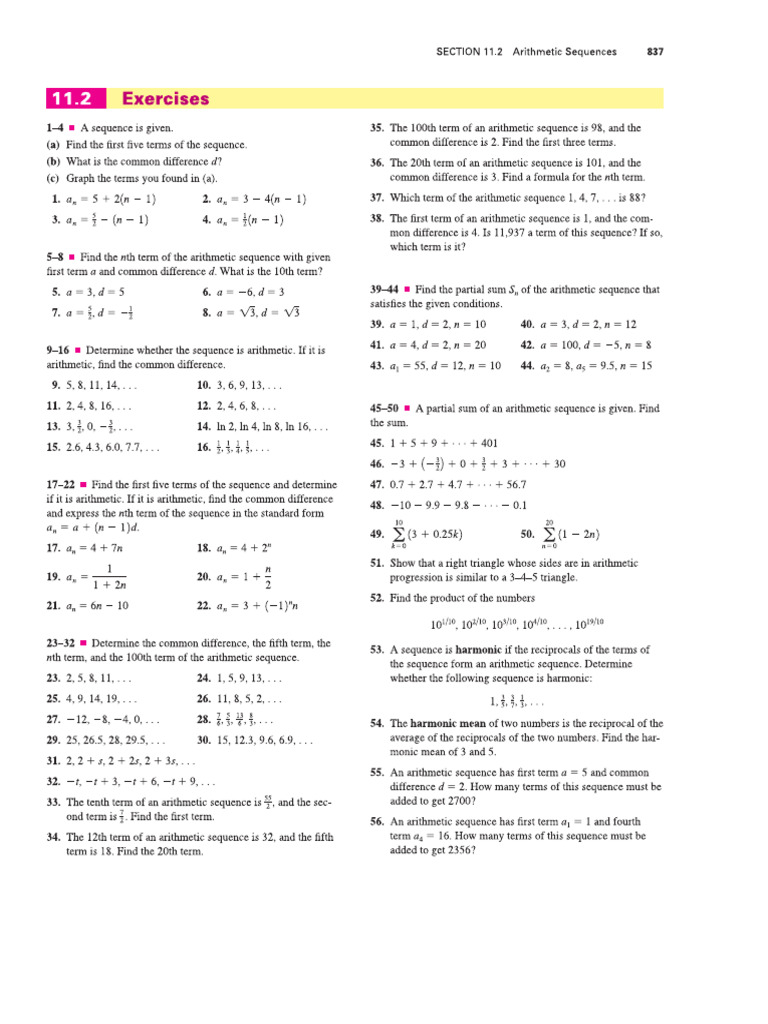 Tutorial - Topic 1 - Sequences and Series | PDF