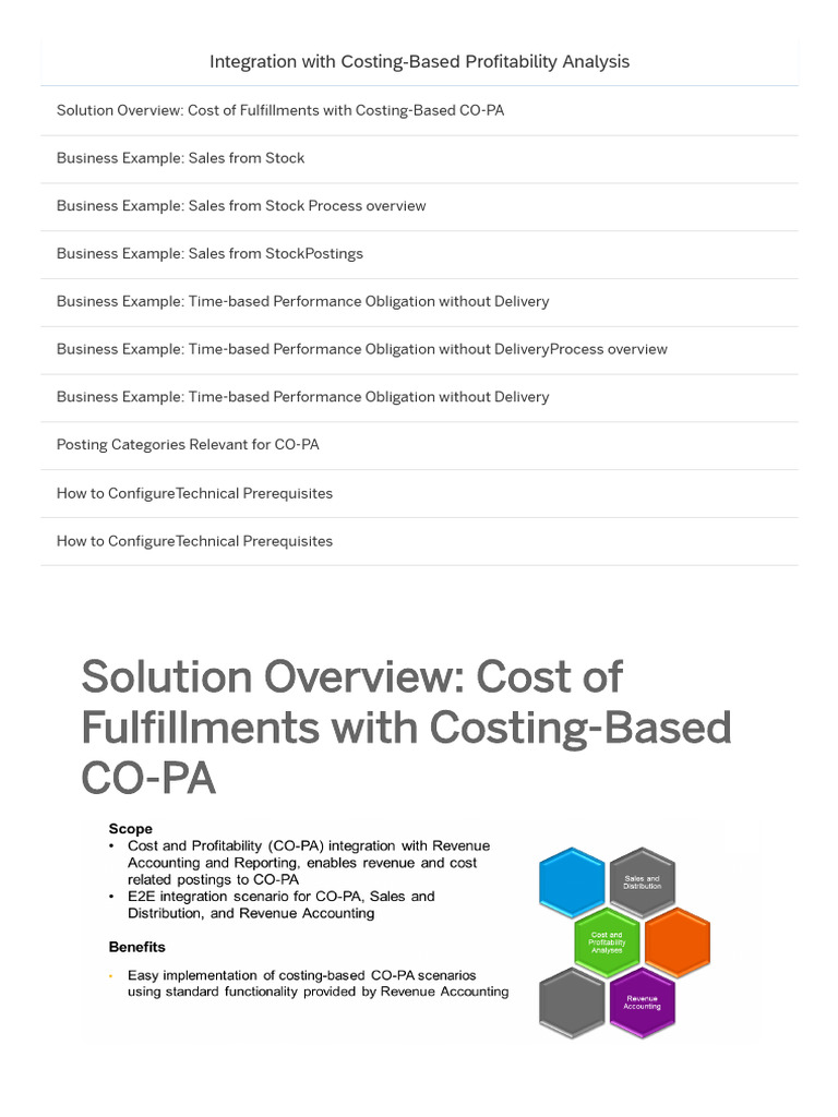 Integration With Costing-Based Profitability Analysis | PDF | Business | Business Economics