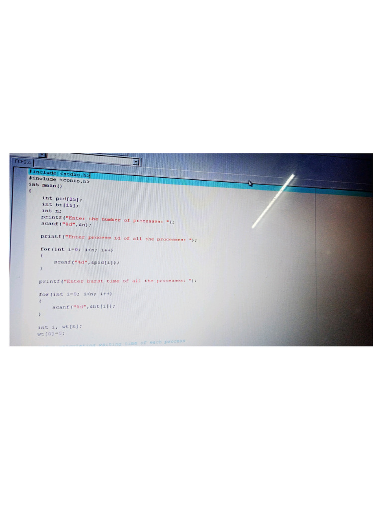 FCFS 1st Program | PDF
