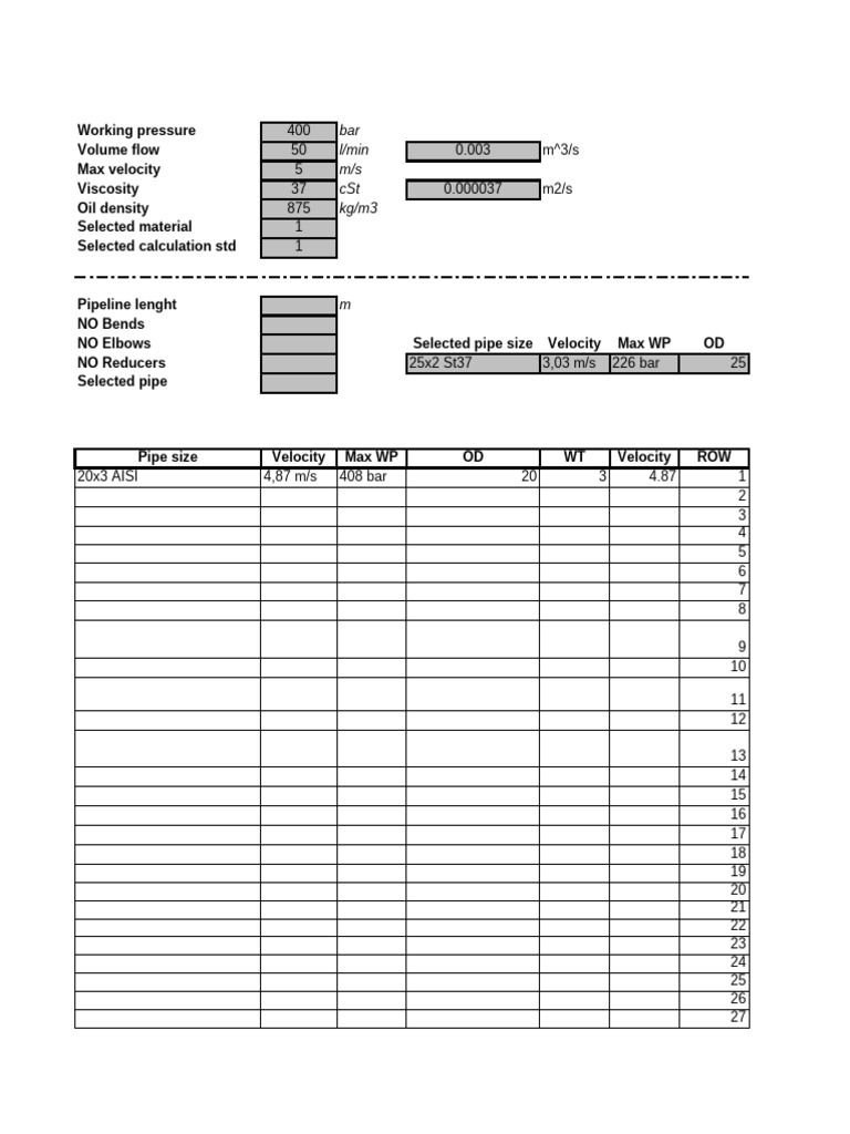 Pipe Calculator | PDF | Continuum Mechanics | Building Engineering