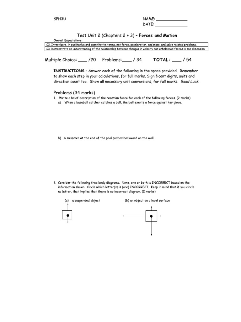 Force Test 3 | PDF