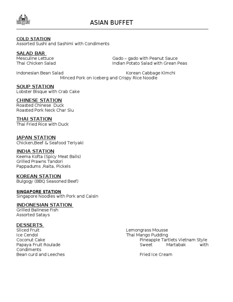 07 04asian Buffet | PDF