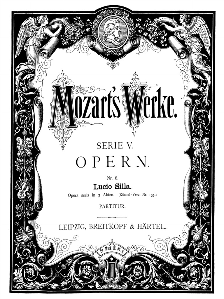 Mozart Wolfgang Amadeus Lucio Silla 84826 | PDF
