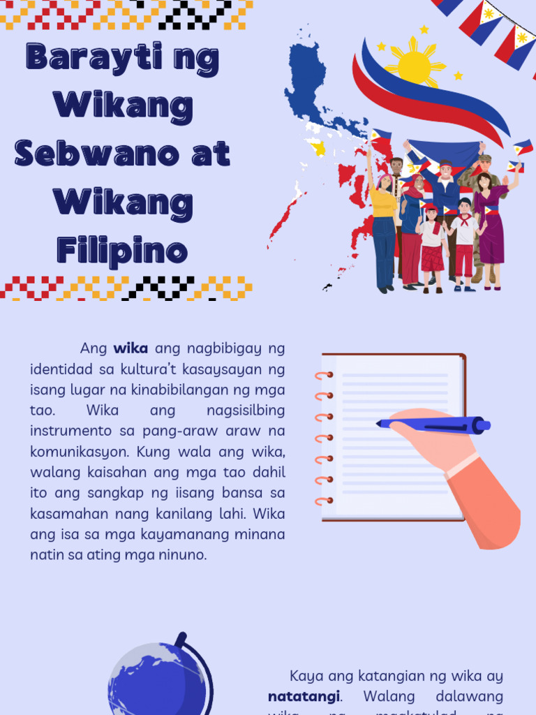 Barayti NG Wikang Sebwano at Wikang Filipino | PDF