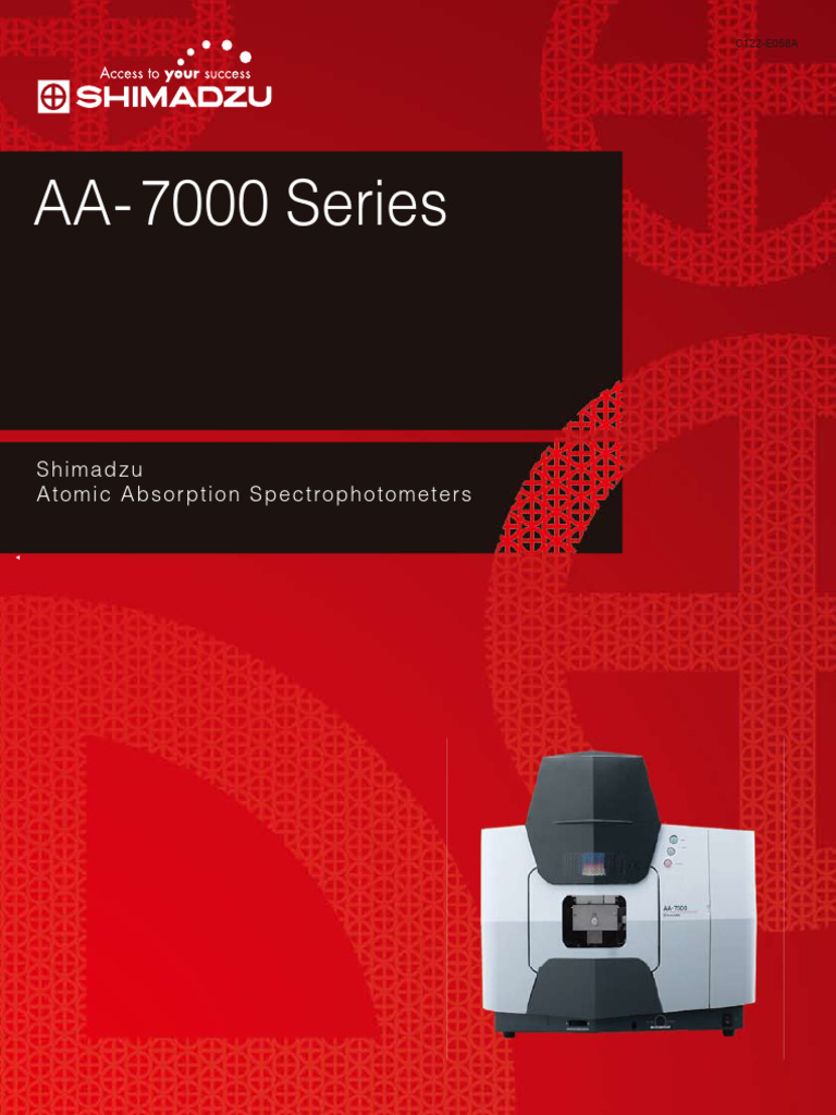 Manual Shimadzu Aa-7000 | PDF | Absorbance | Flow Measurement