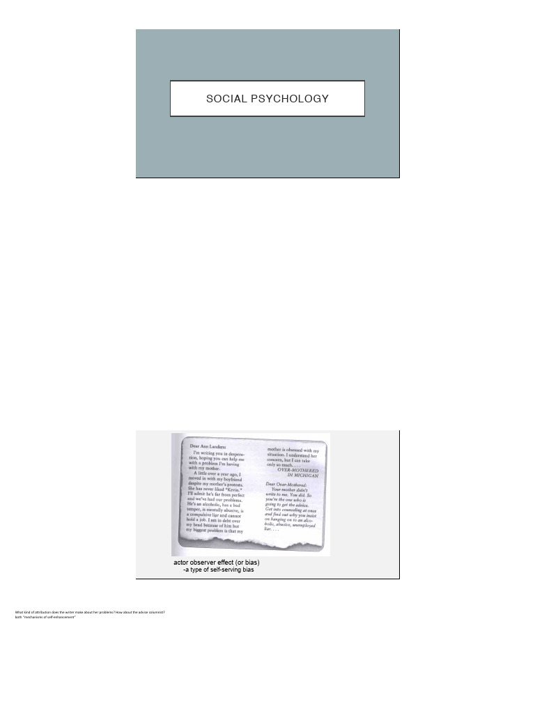 Week 9 - Social Psychology Notes | PDF | Bias | Heuristic