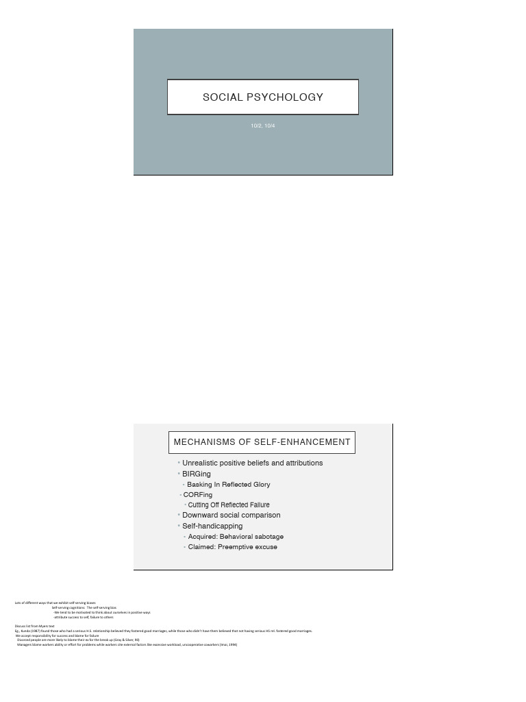 Week 7 - Social Psychology Notes | PDF | Cognitive Science | Cognitive ...