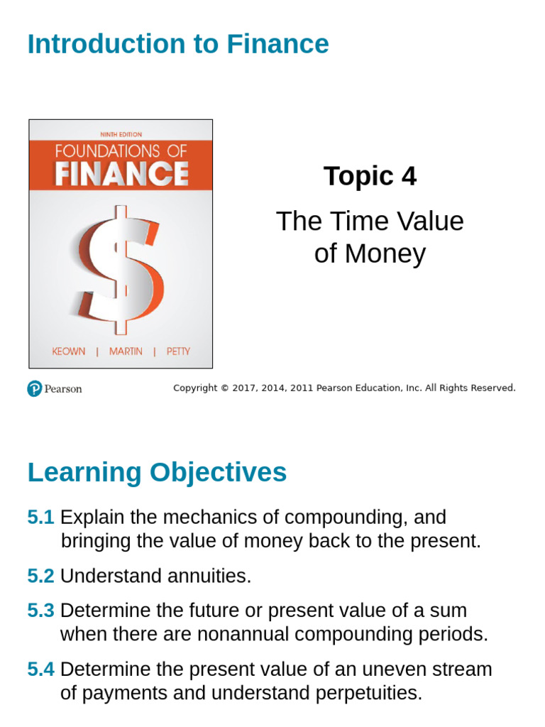Topic 4 - Time Value of Money | PDF | Present Value | Interest