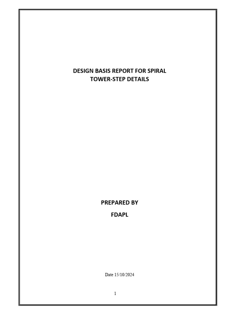 Spiral Tower Design Basis Report | PDF | Stress (Mechanics) | Structural Load