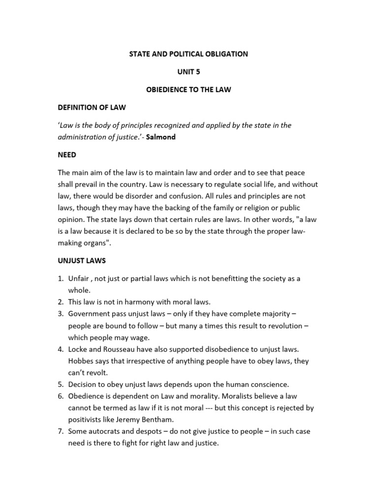 Understanding Law and Political Obligation | PDF | Punishments | Crimes