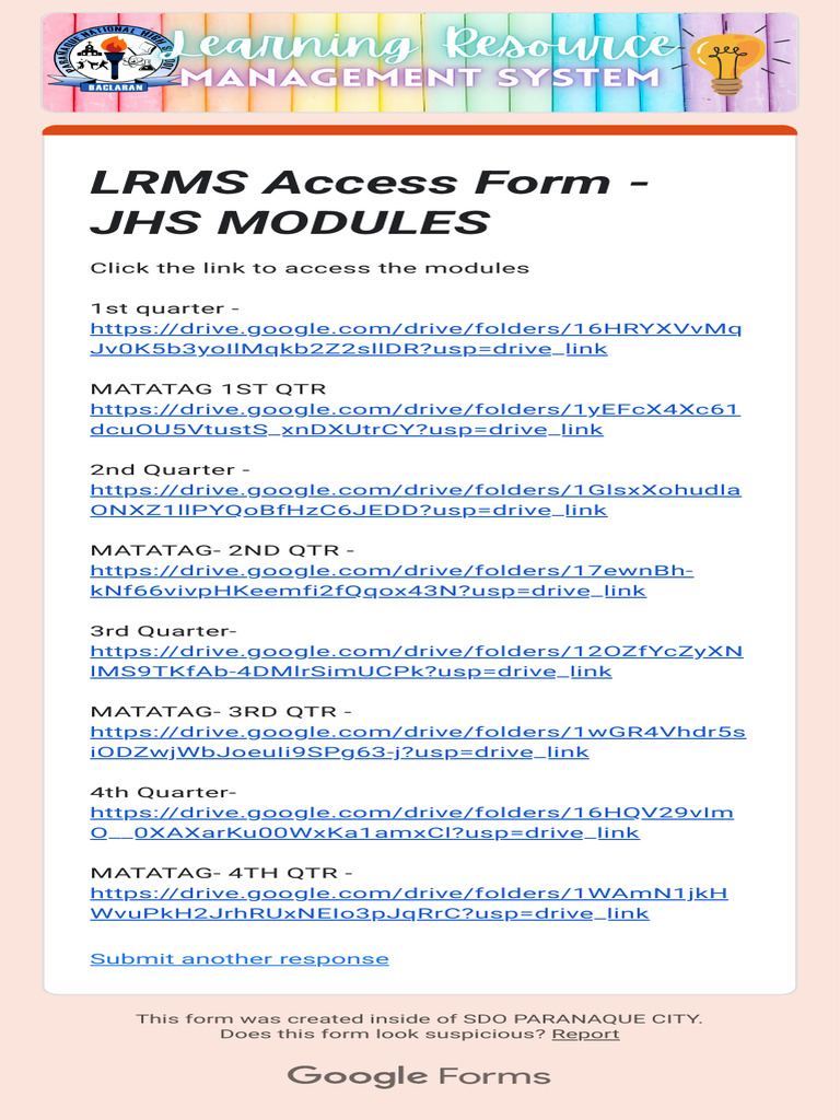 JHS Modules Access Links | PDF