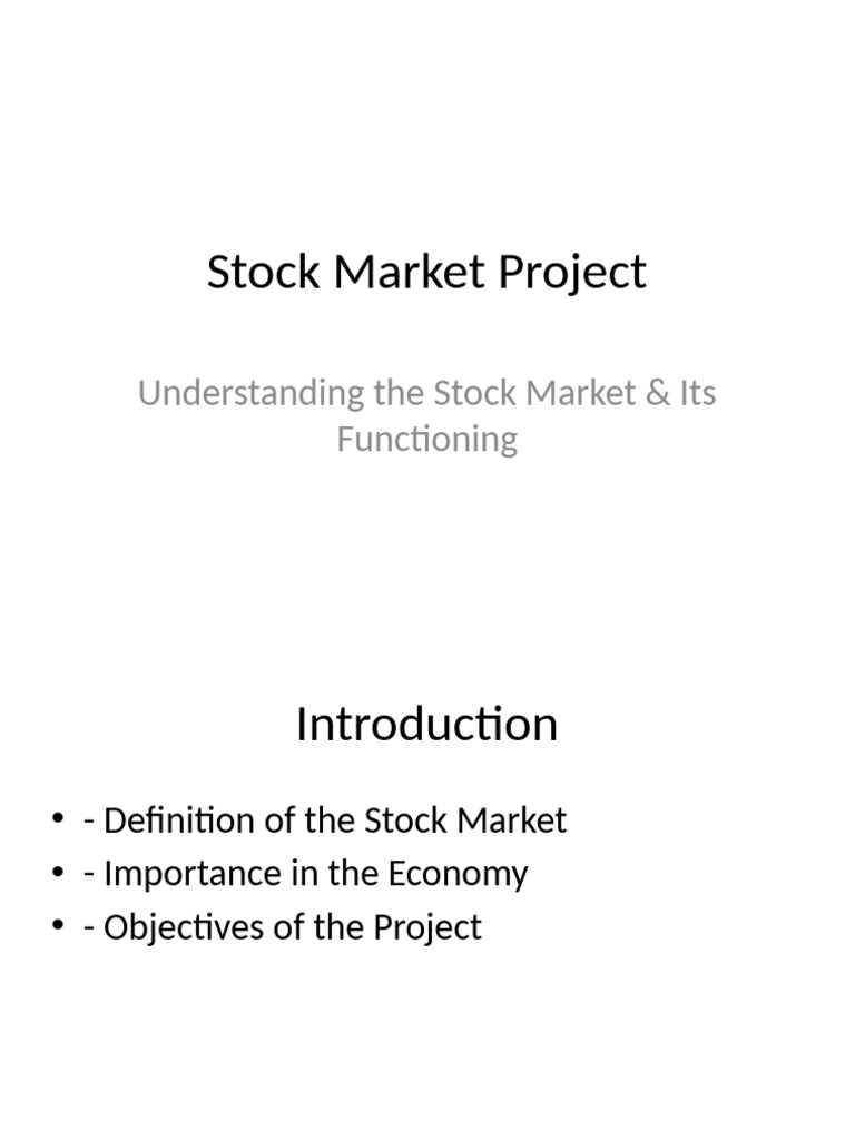 Stock Market Presentation | PDF