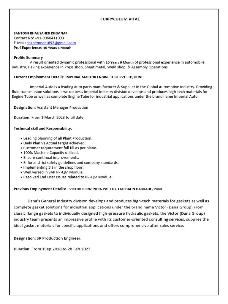 Naukri KhemnarSantoshBhausaheb (10y 0m) | PDF | Business