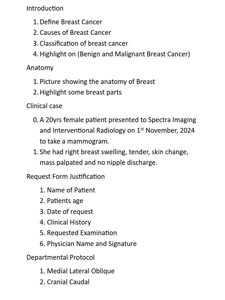Mammogram Procedure Overview in QC | PDF