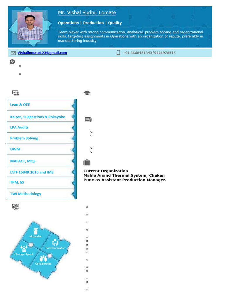 Naukri VishalSudhirLomate (9y 0m) | PDF | Production And Manufacturing | Secondary Sector Of The ...