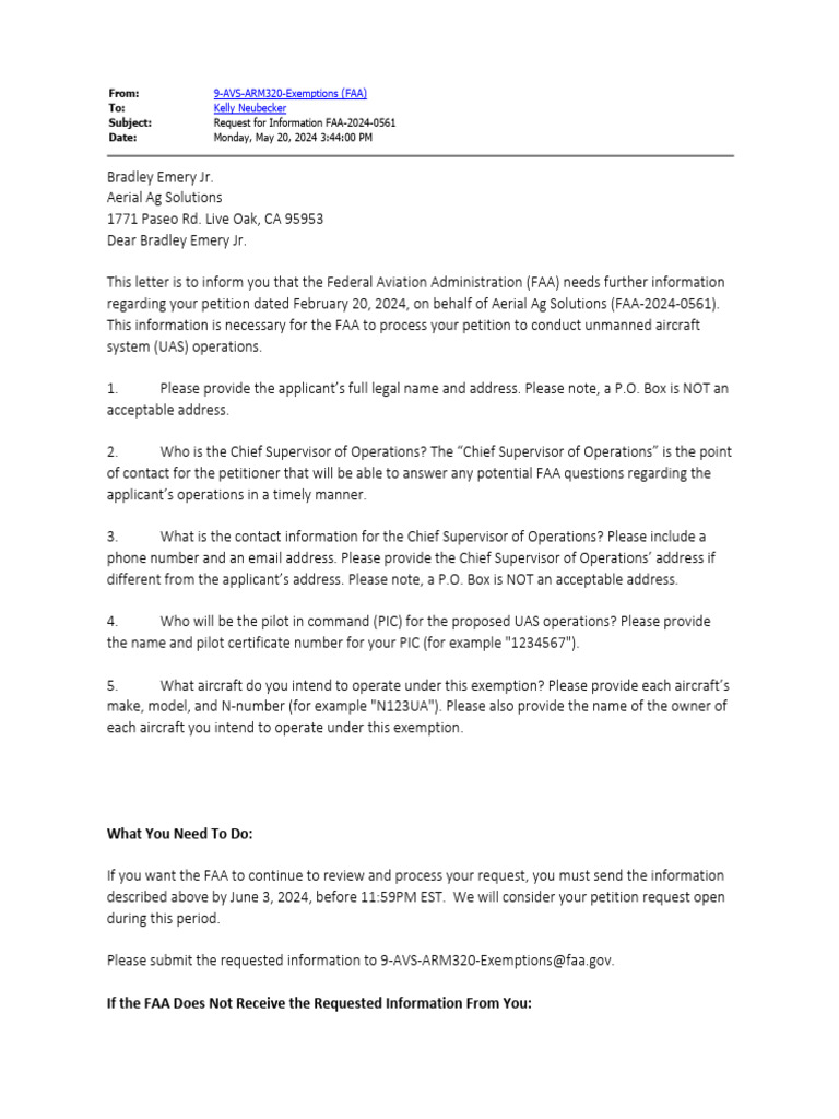 FAA 2024 0561 0002 - Attachment - 1 | PDF | Federal Aviation ...