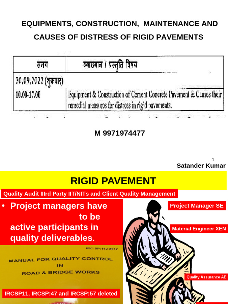 Final Equipments and maintenance PQC and DLC 20th SEptember 2022 IAHE | PDF | Road Surface ...