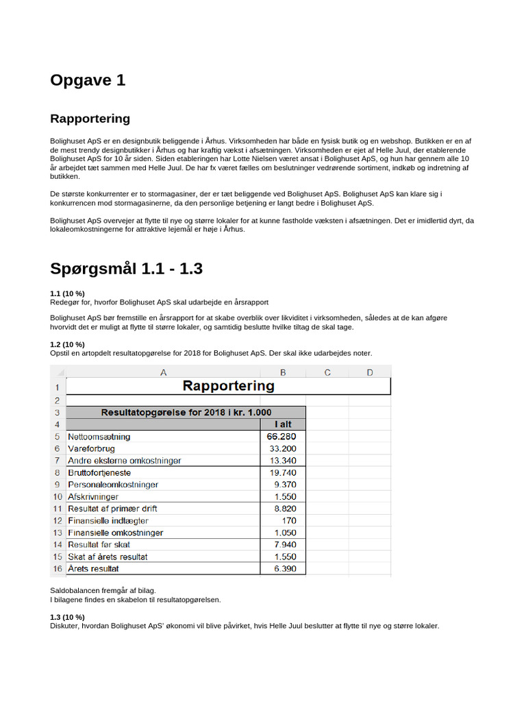 Aflevering beregningsopgaver - Marius | PDF