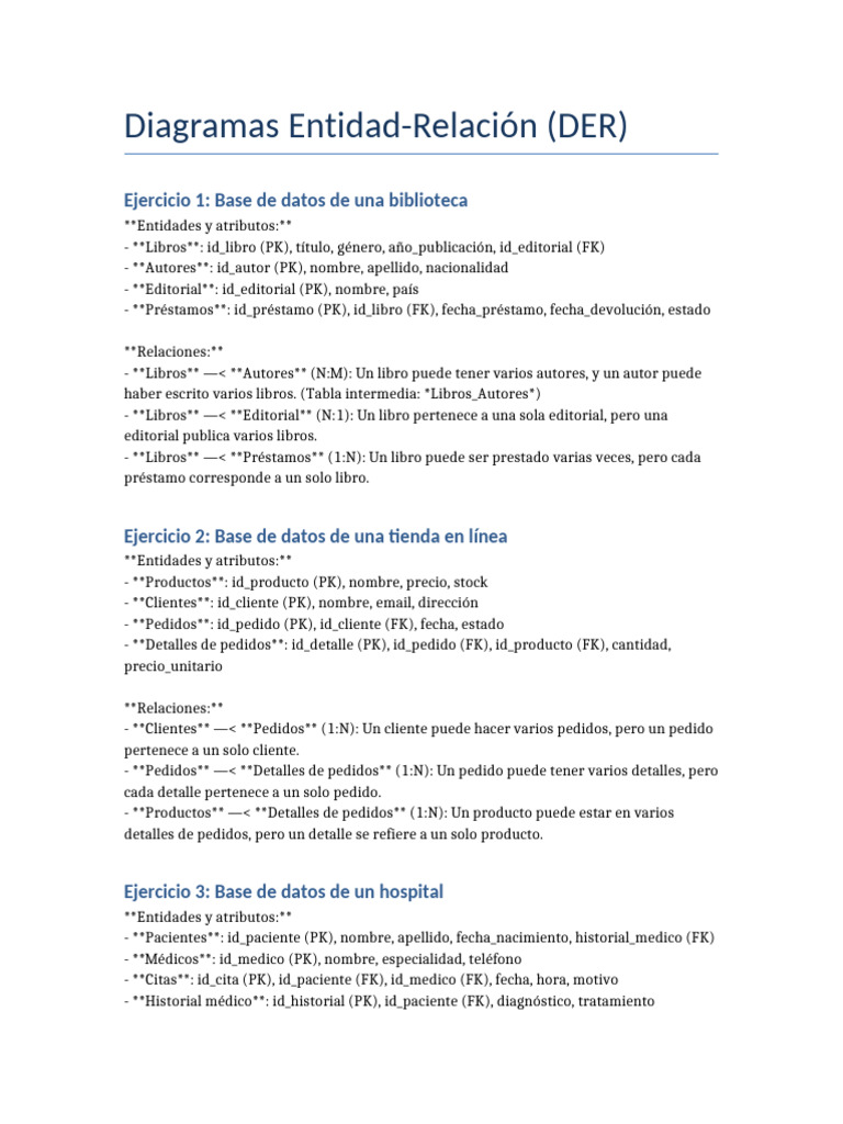 Diagramas_Entidad_Relacion | PDF | Gestión de datos | Recuperación de ...