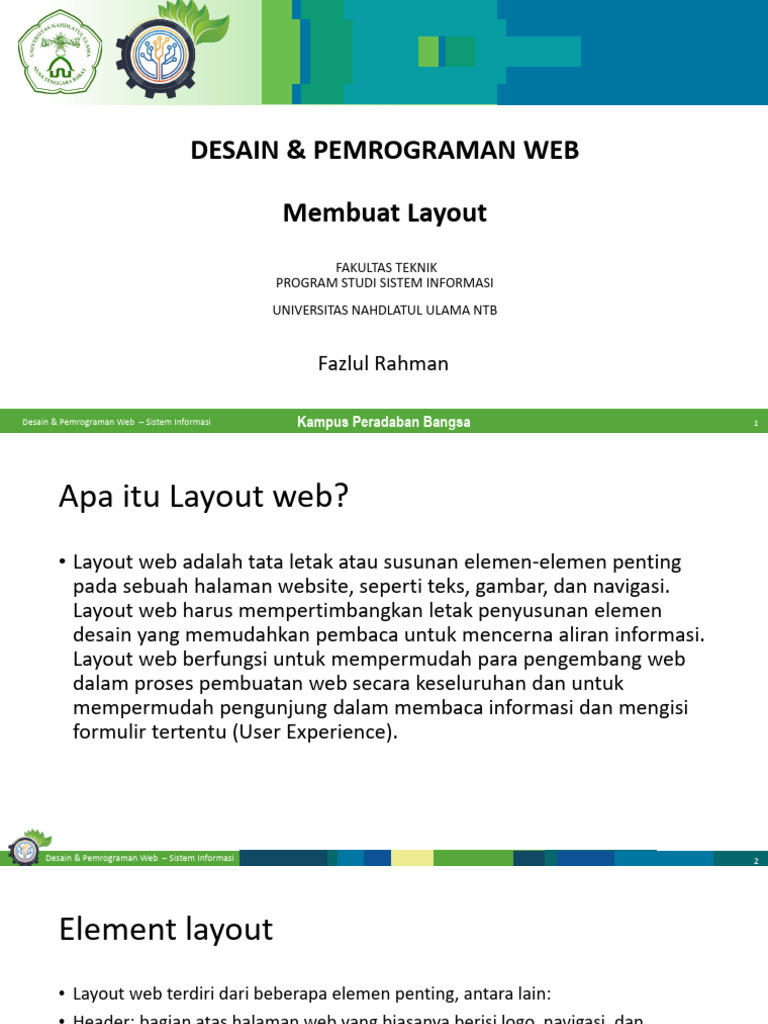 Layout - Desain & Pemrograman Web | PDF