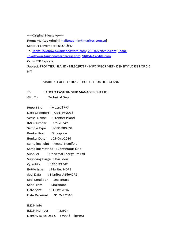 bunker specs purifier temp,flow rate,gravity disc size | PDF