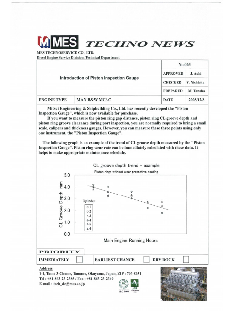Vernier Caliper For Piston Ring Clearance | PDF