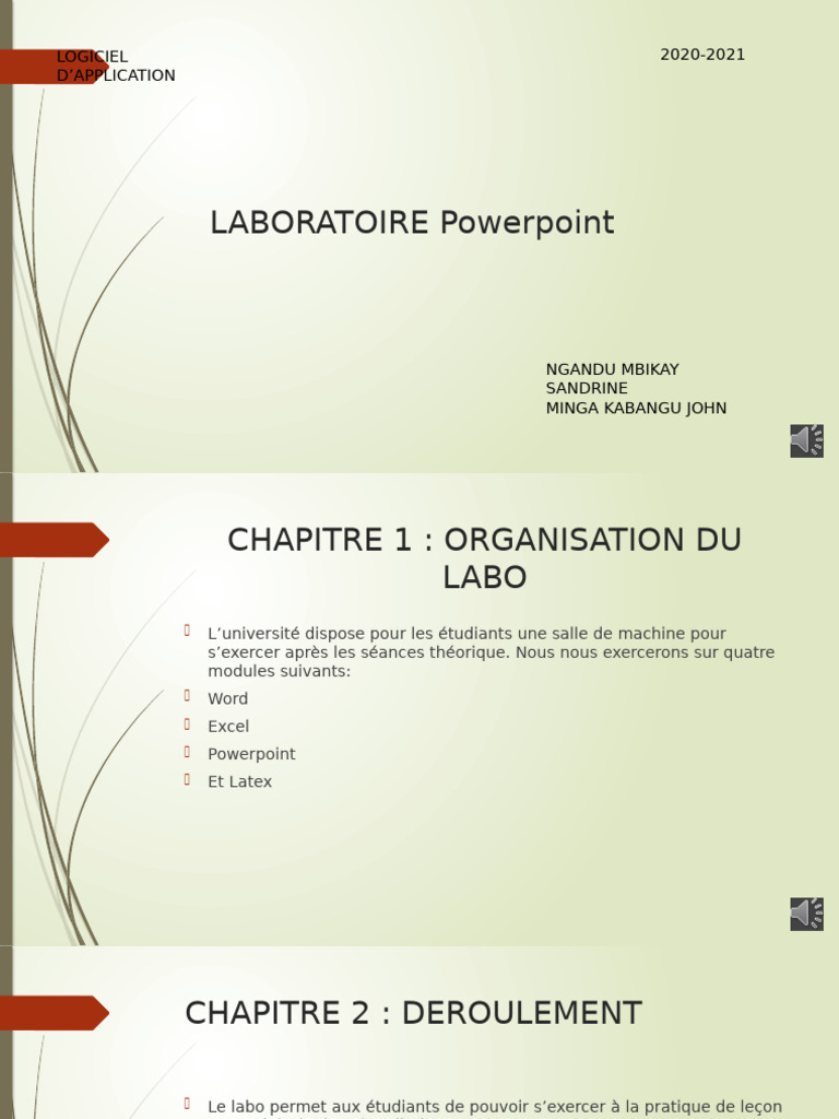 Laboratoire Powerpoint | PDF