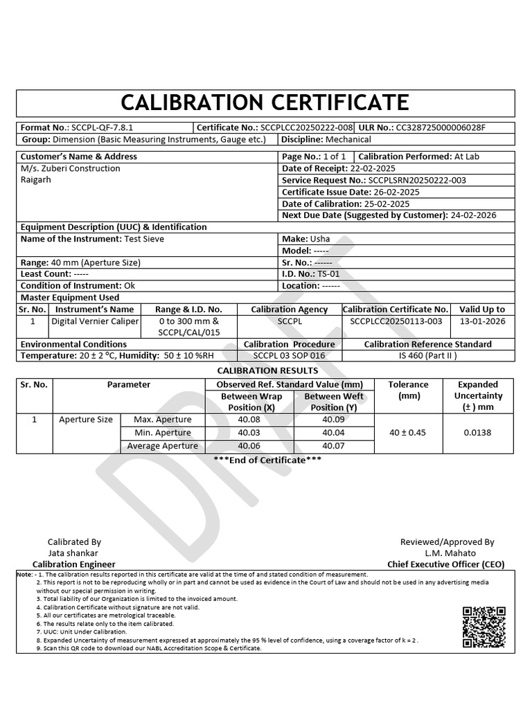 UUC Calibration Certificate Overview | PDF | Calibration | Metrology