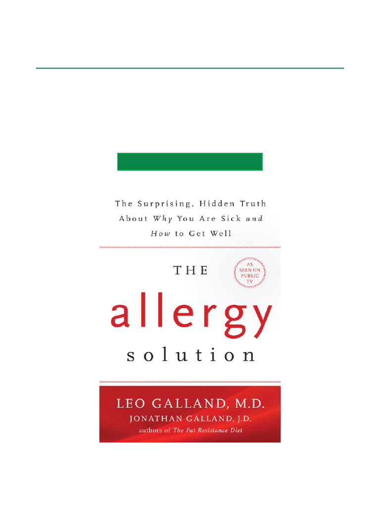Hot Now The Allergy Solution Unlock The Surprising, Hidden Truth About ...