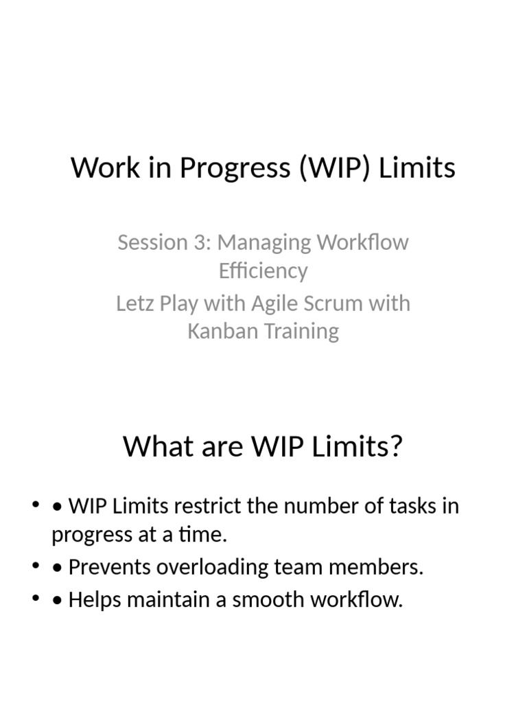 Chapter3 WIP Limits in Kanban | PDF