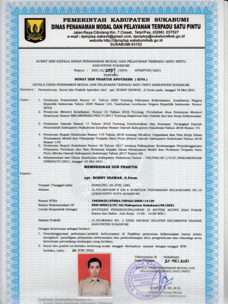 SIPA Apotek (Baru) | PDF