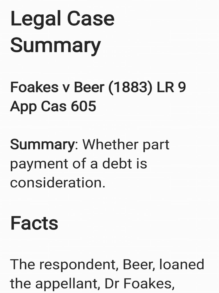 Foakes V Beer | PDF