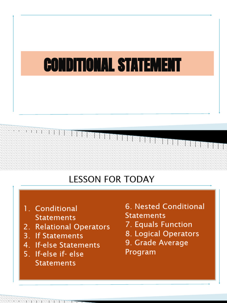 Conditional Statement Pdf Computer Programming Software Engineering