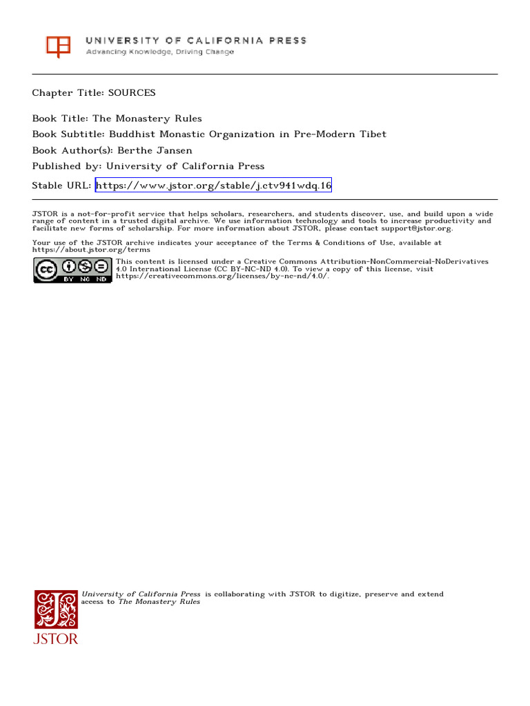 Jansen-SOURCES-2018 | PDF | Tibetan Buddhism | Tibet