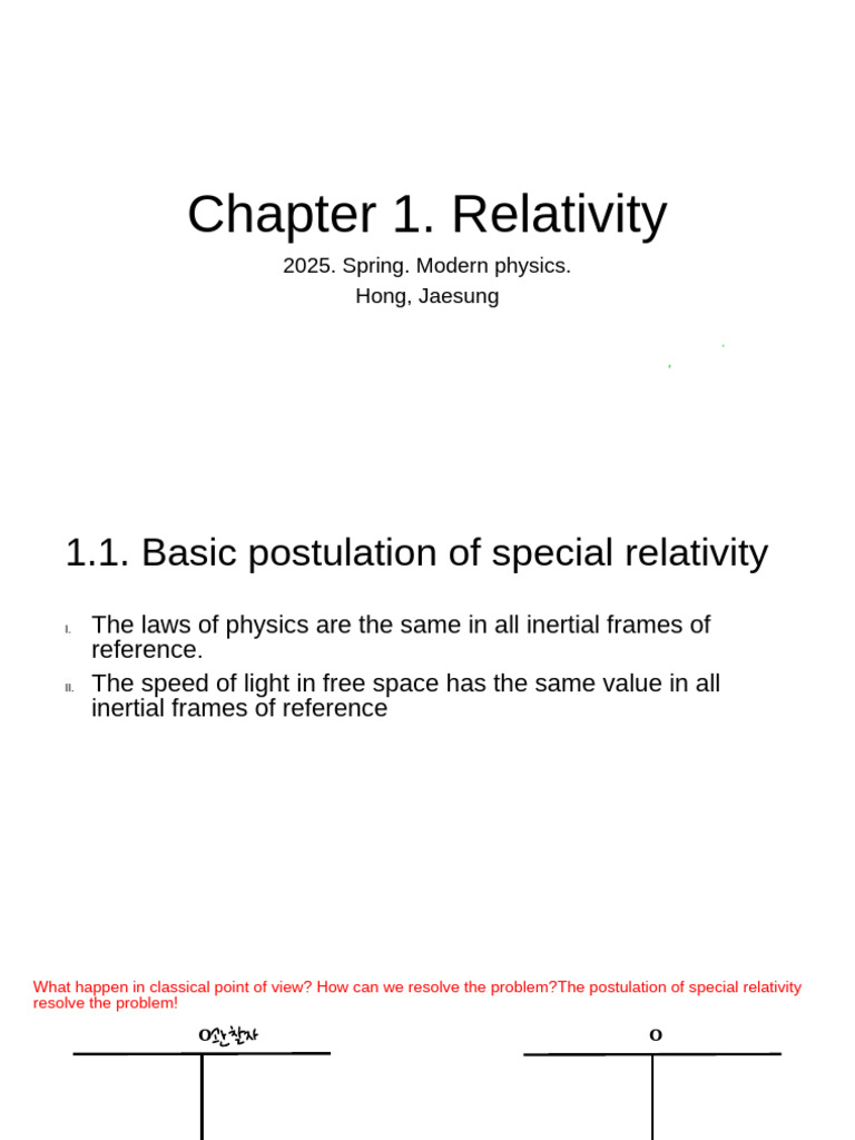 Chapter 1 Relativity | PDF