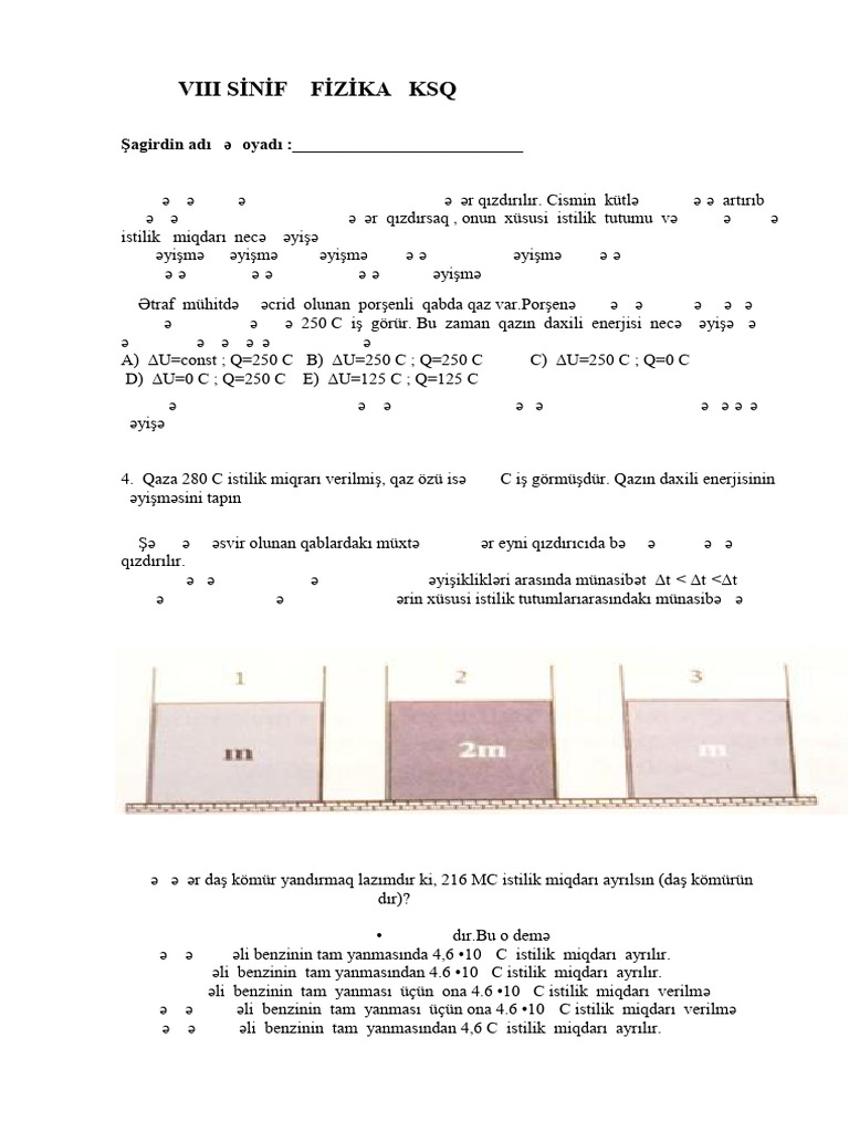 VIII Sinif Fizika KSQ 2 | PDF