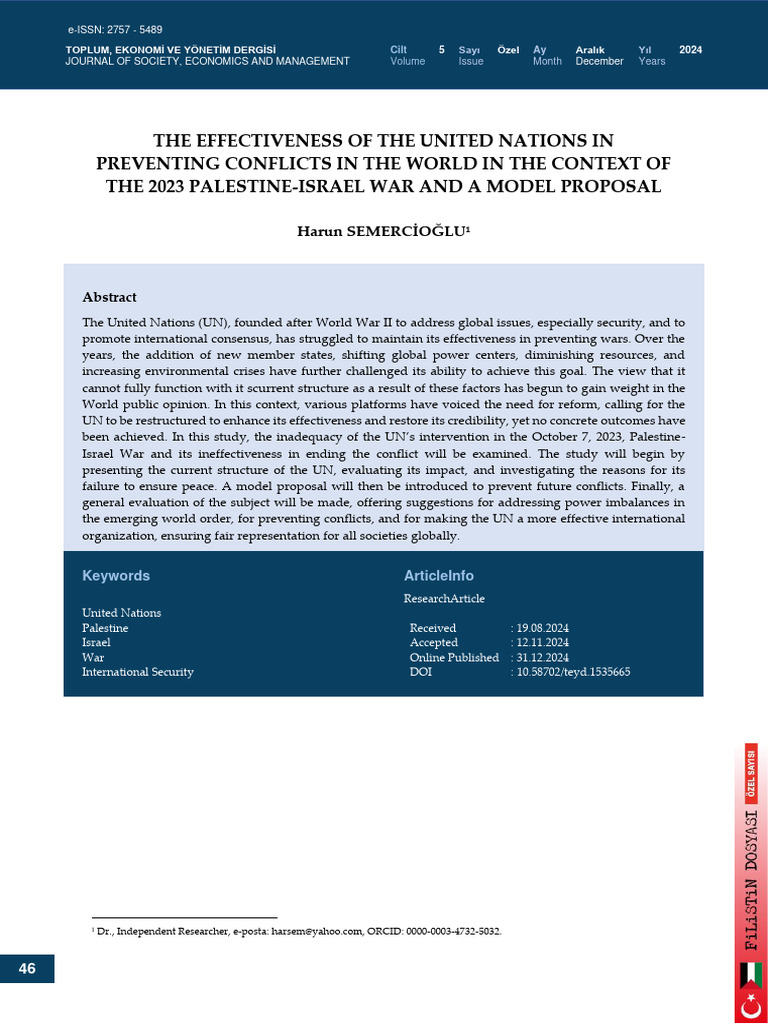 The Effectiveness of The United Nations | PDF | United Nations ...