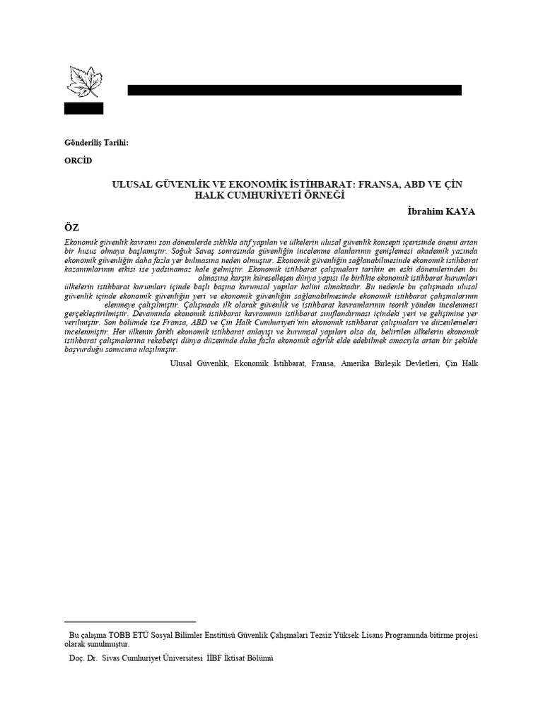 ULUSAL G__VENL__K VE EKONOM__K __ST__HBARAT_ FRANSA, ABD VE ____N HALK CUMHUR__YET__ __RNE ...
