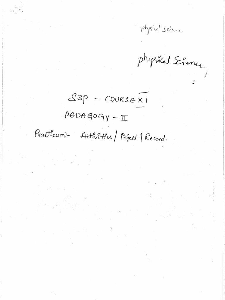 Physical- s3p-Course Xi (1) | PDF
