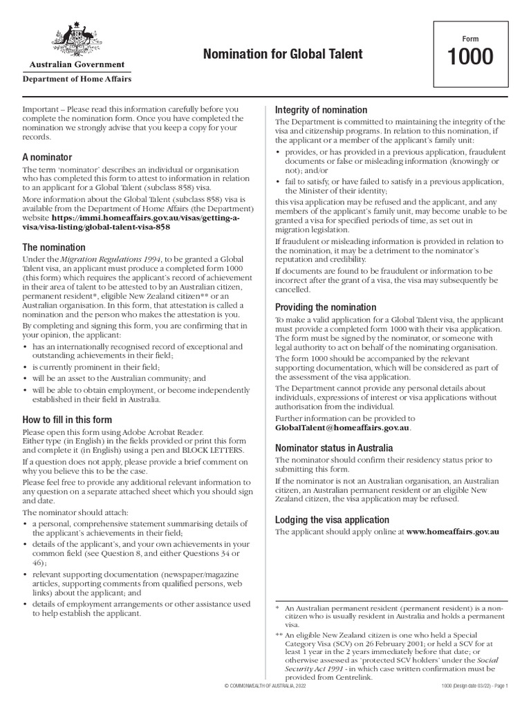 1000 Sample | PDF | Travel Visa | Australia