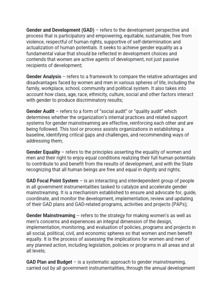 POP Quiz Reviewer GAD | PDF | Gender Studies | Gender
