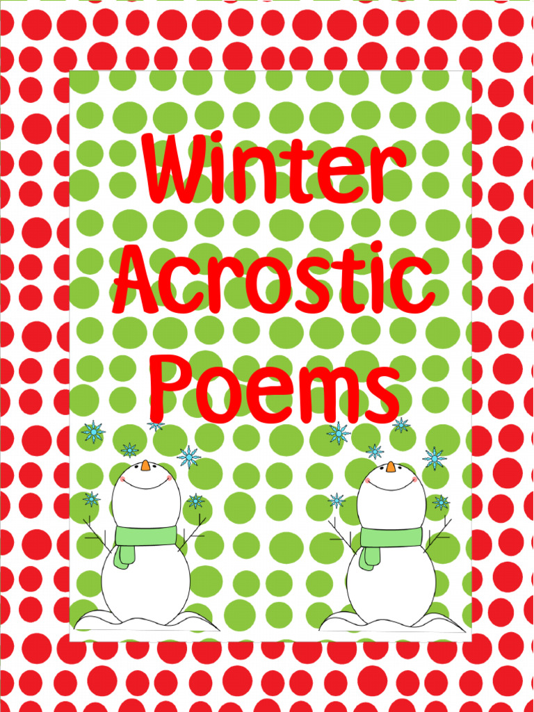FourWinterAcrosticPoemsforAnyAgeLevel-1 | PDF