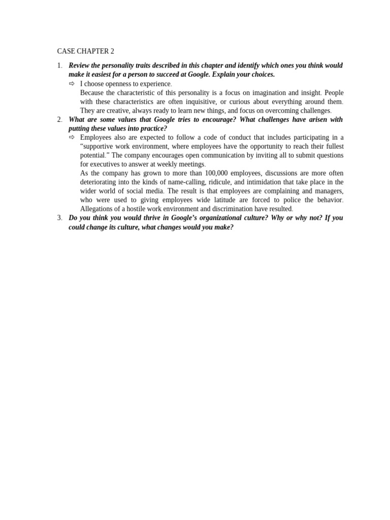 Case Chapter 2 | PDF