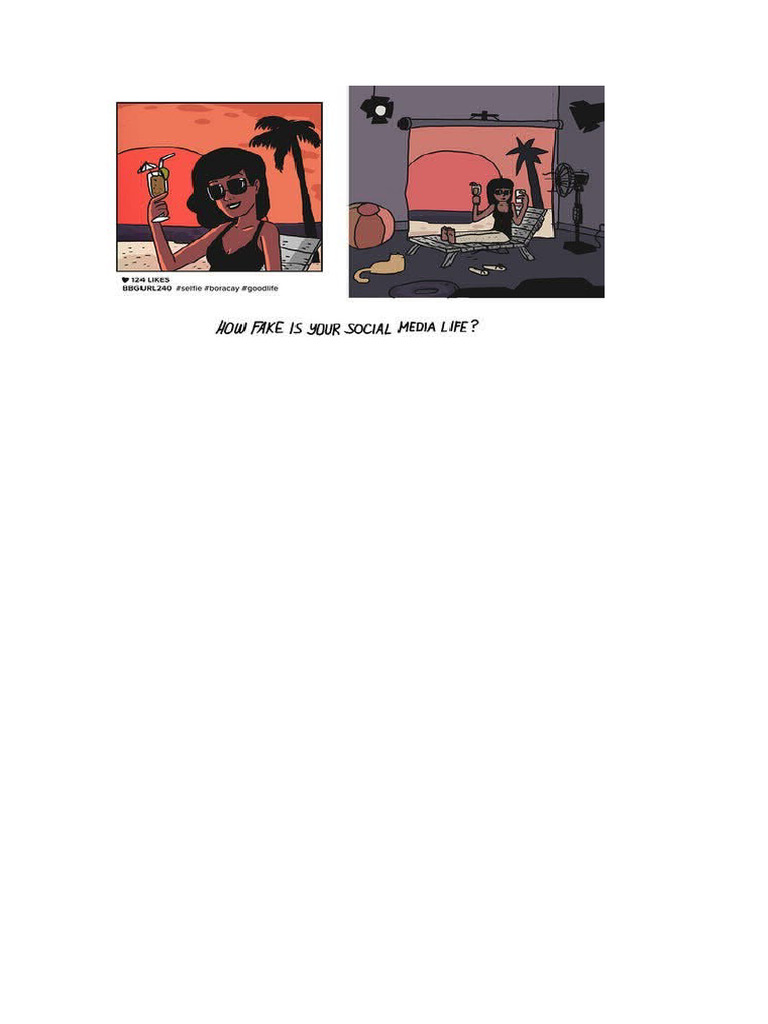 2GR13 CARTOON How Fake is Your Social Media Life 3 | PDF