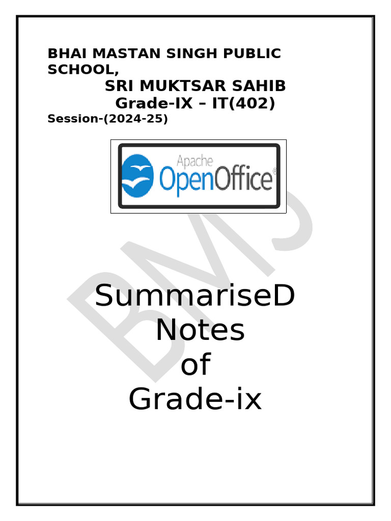 Grade IX IT Word Processor Notes | PDF | Entrepreneurship | Cursor ...
