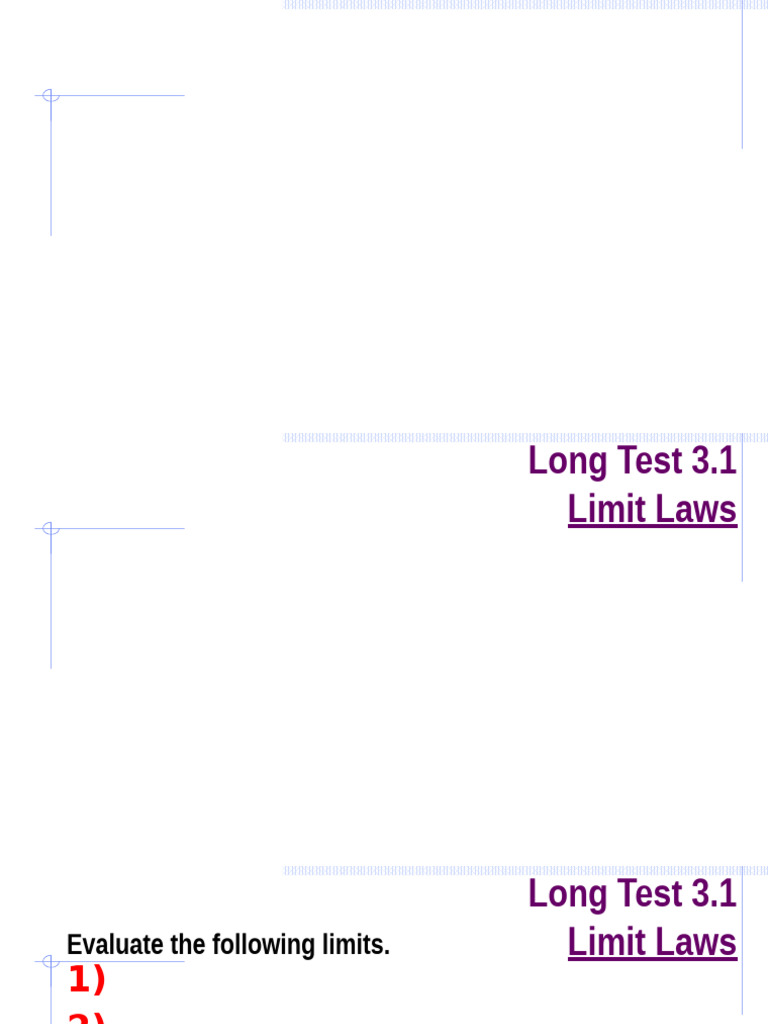 Limit Laws And Evaluations Guide Pdf Numbers Mathematics