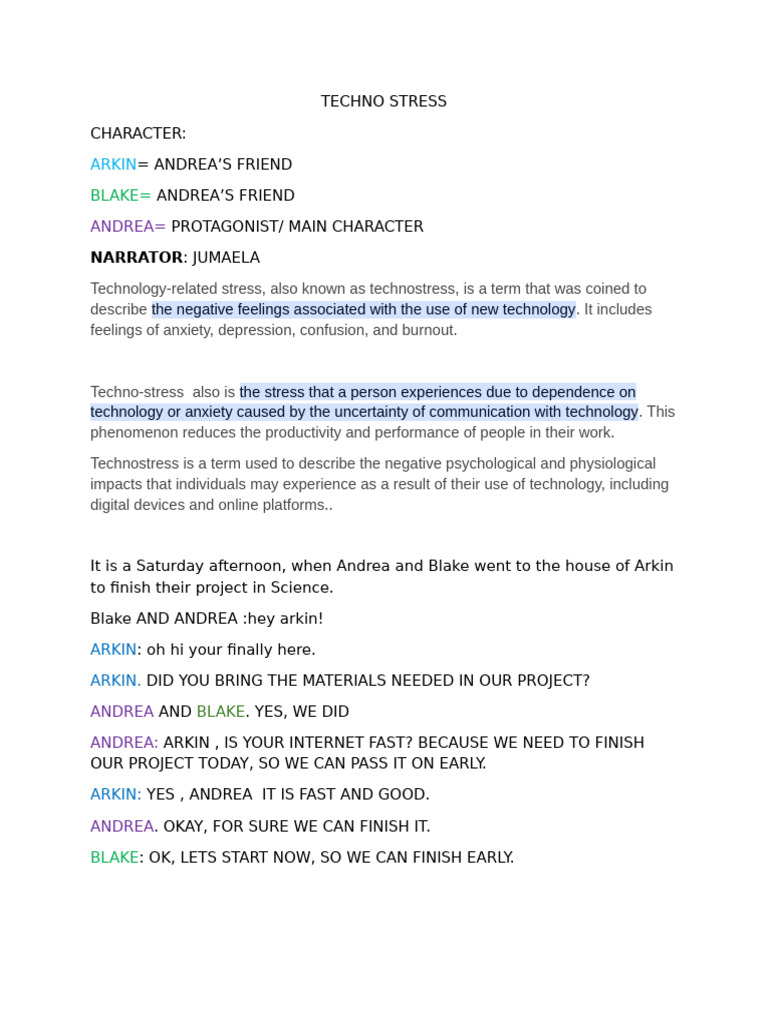 Arkin Techno Stress | PDF | Stress (Biology) | Behavioural Sciences