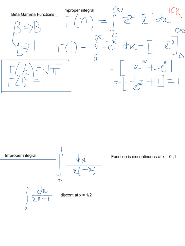 JEE Beta Gamma Function | PDF