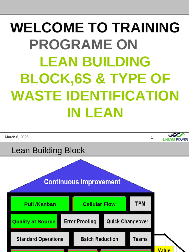 Over View of The 6S & Lean Waste Training Programme | PDF | Production ...
